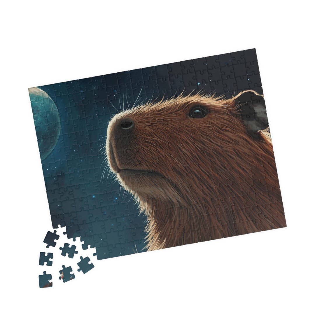 Moonlit Capybara Puzzle (110, 252, 520, 1014-piece) - Etsy