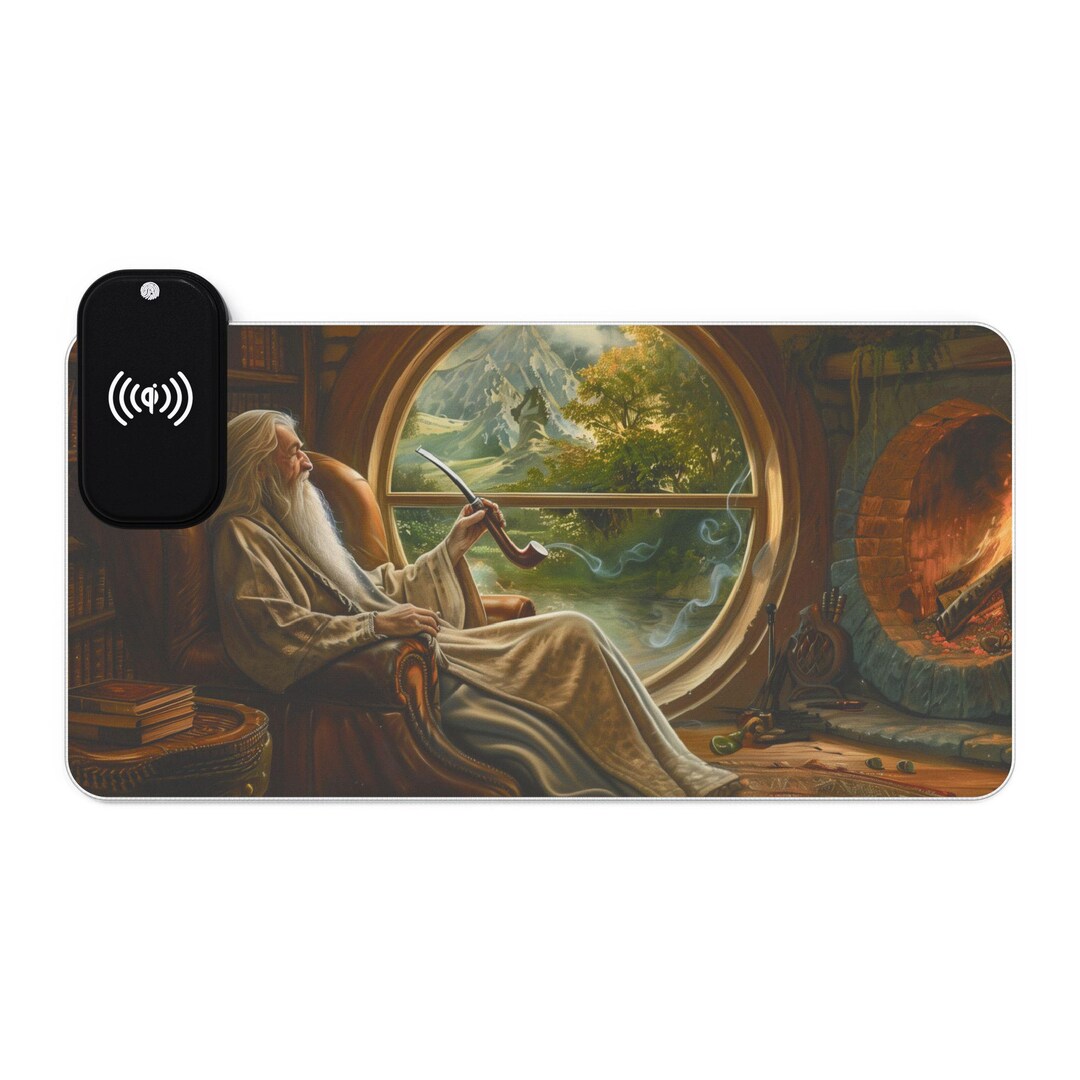 Cozy Gandalf LED Gaming Mouse Pad, Wireless Charging - Gaming Mouse Mat ...