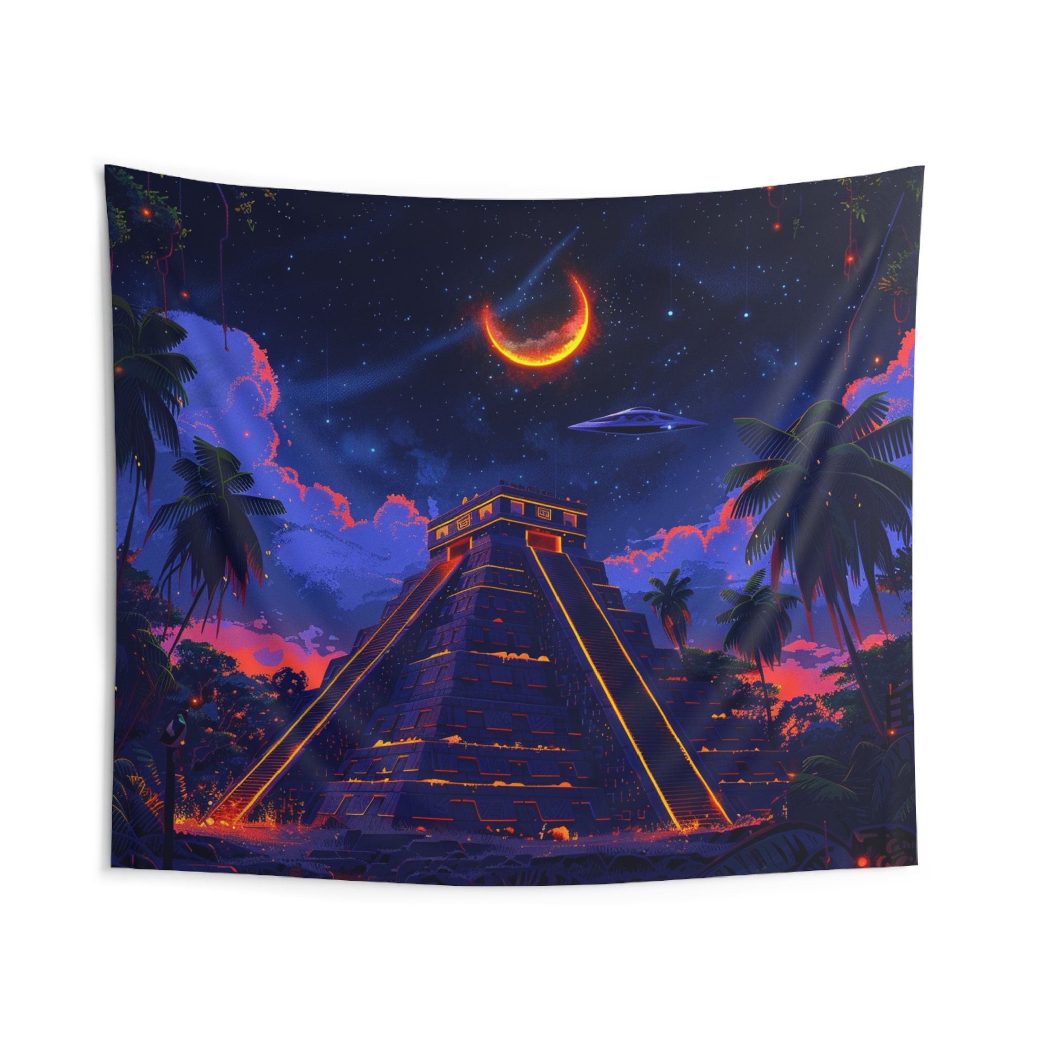 Aztec Pyramid Indoor Wall Tapestries - Etsy