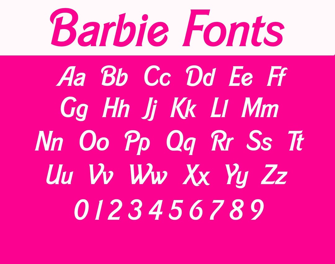 Retro Barbi Font Letters 1970s 1980s Curls Babe Doll Includes - Etsy