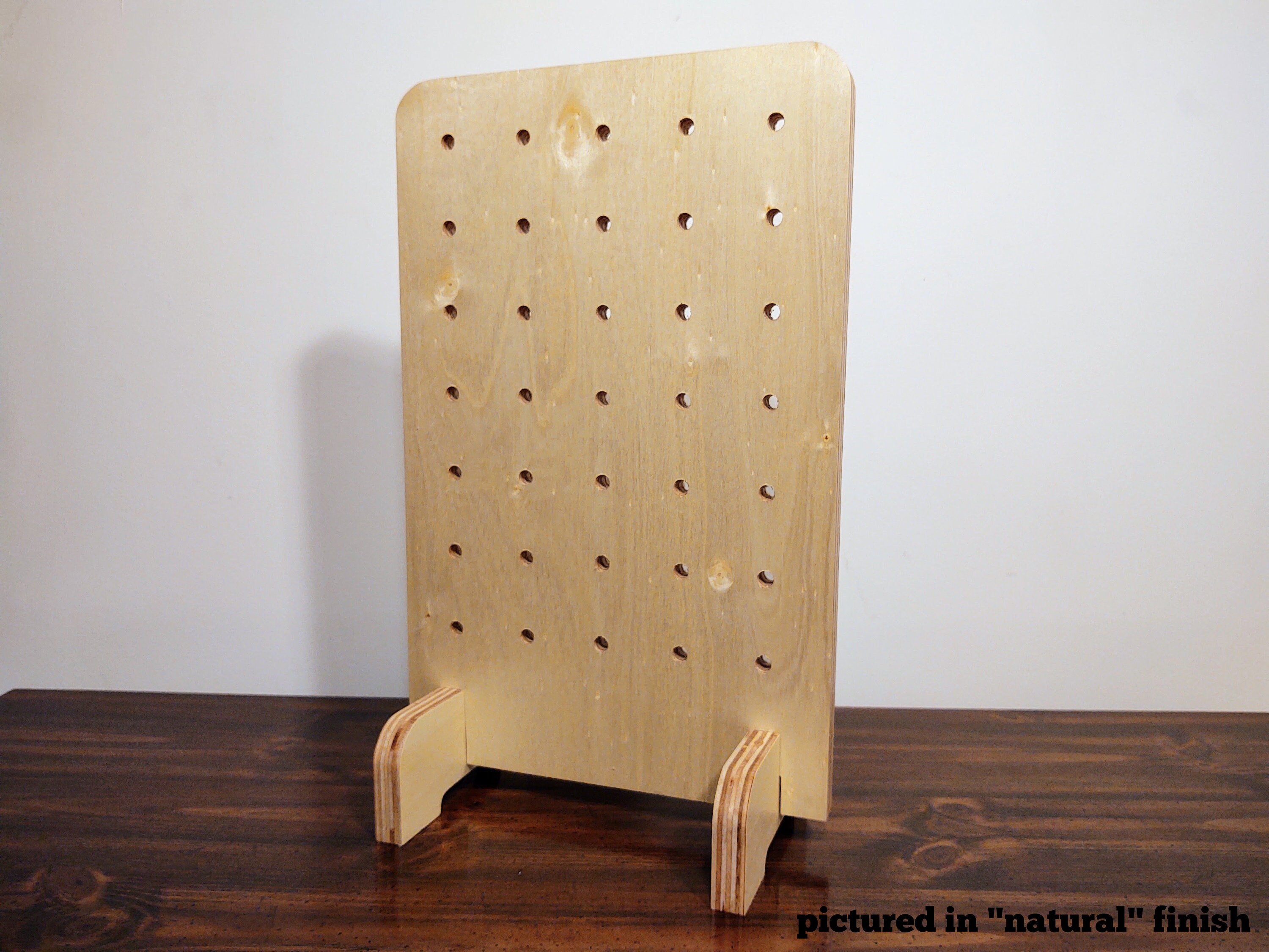 Tabletop Wooden Pegboard Organizer Display - Etsy