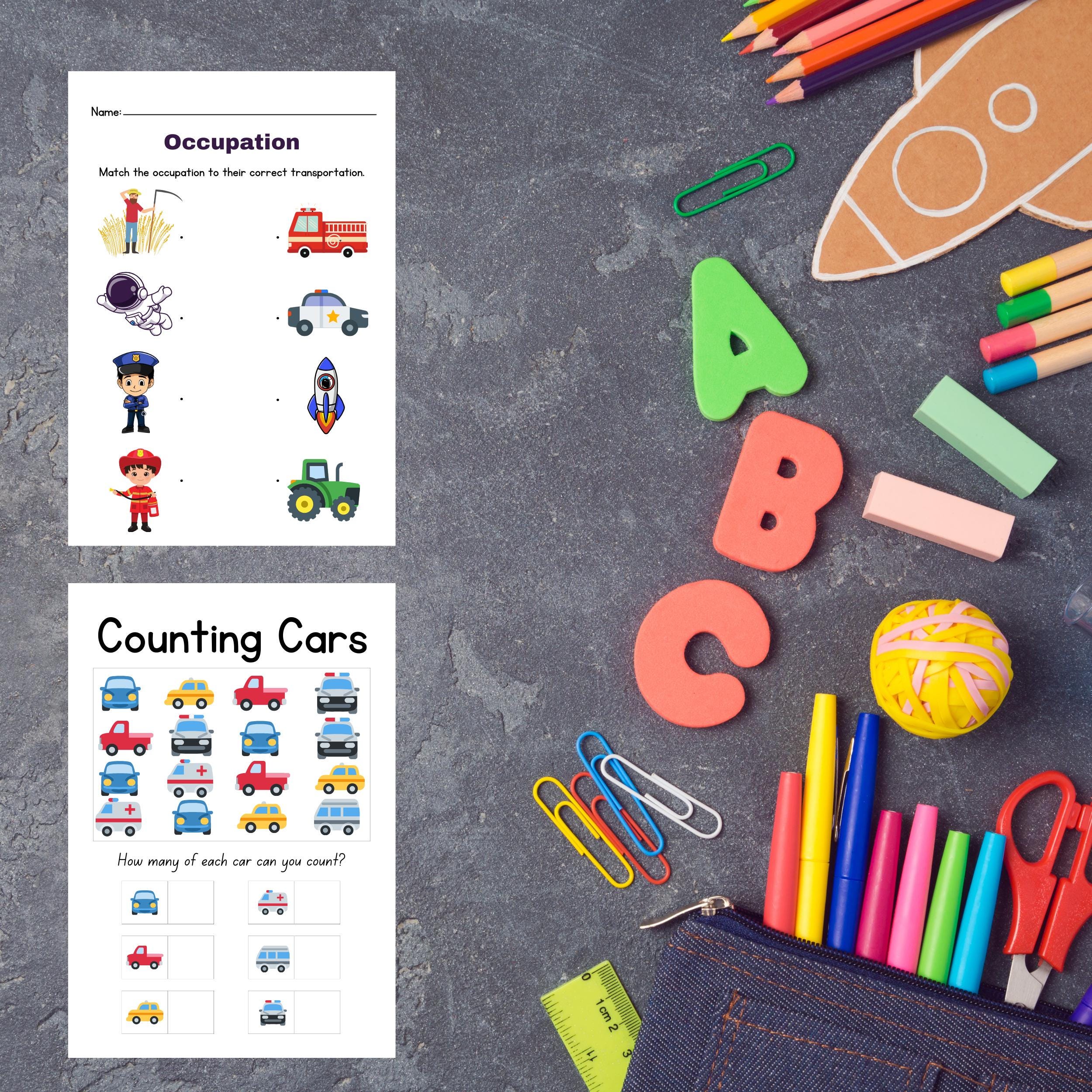 Vehicle Coloring and Activity Book for Kids Fun and Educational Cars ...