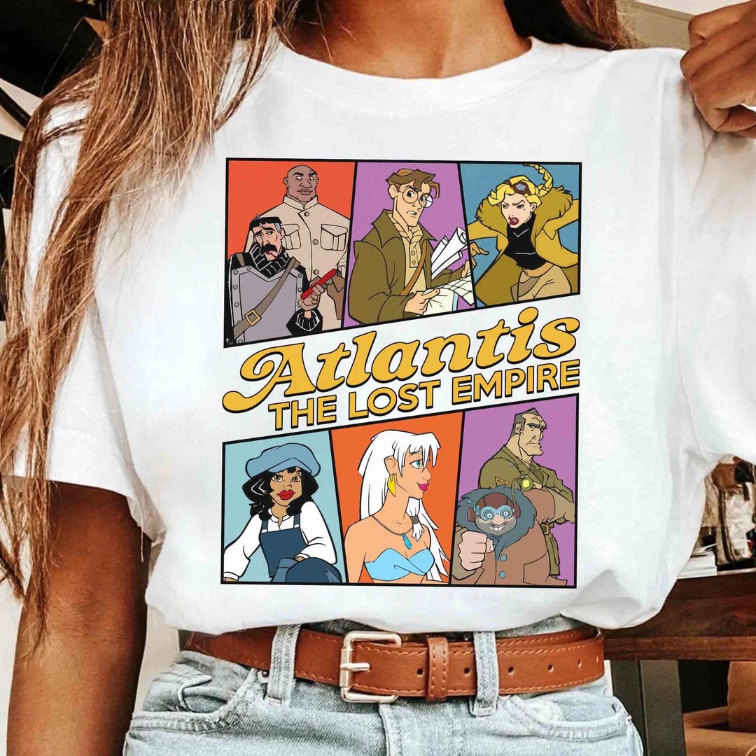 Atlantis the Lost Empire Characters T-shirt, Disney Kida Nedakh Milo ...