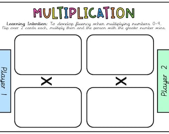 Neutral Theme Multiplication Grid - Etsy