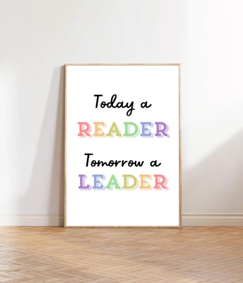 Printable Reading Poster Digital Download Educational Library Decor ...