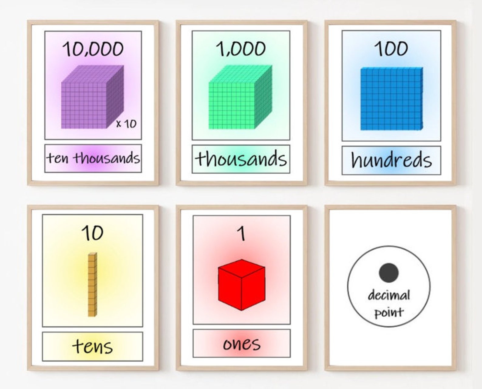 Printable Pastel Place Value Posters Digital Download Educational Math ...