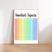Printable Pastel Theme Hundred Square Poster Digital Download ...