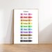 Printable Colors Poster for Kids Digital Download Educational Color ...