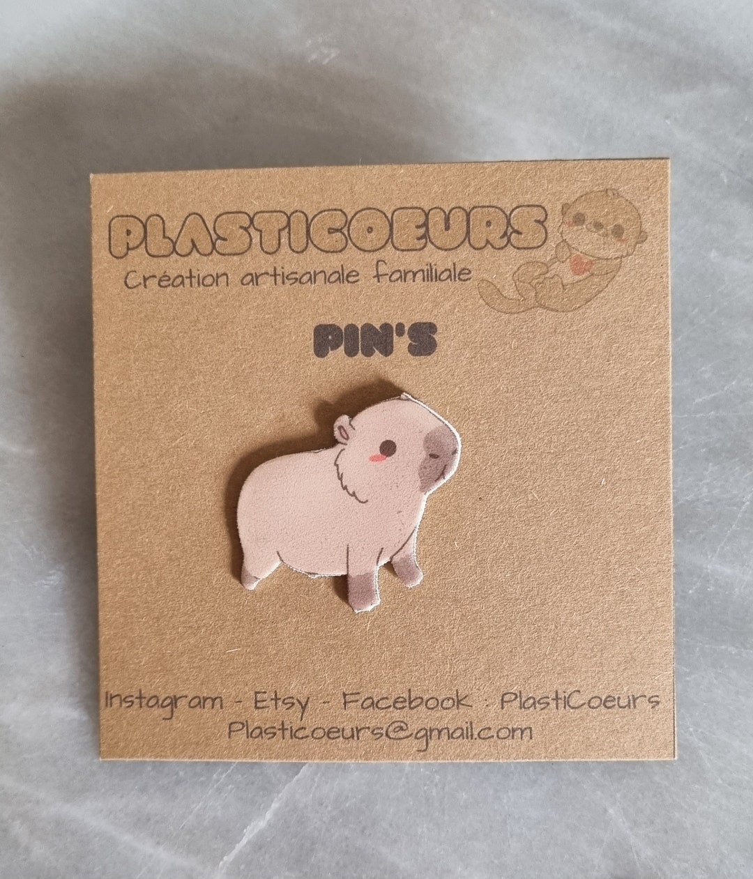 Classic Capybara Pin - Etsy
