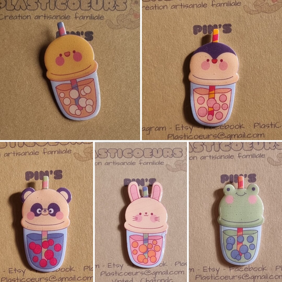 Cute Bubble Tea Pin - Etsy