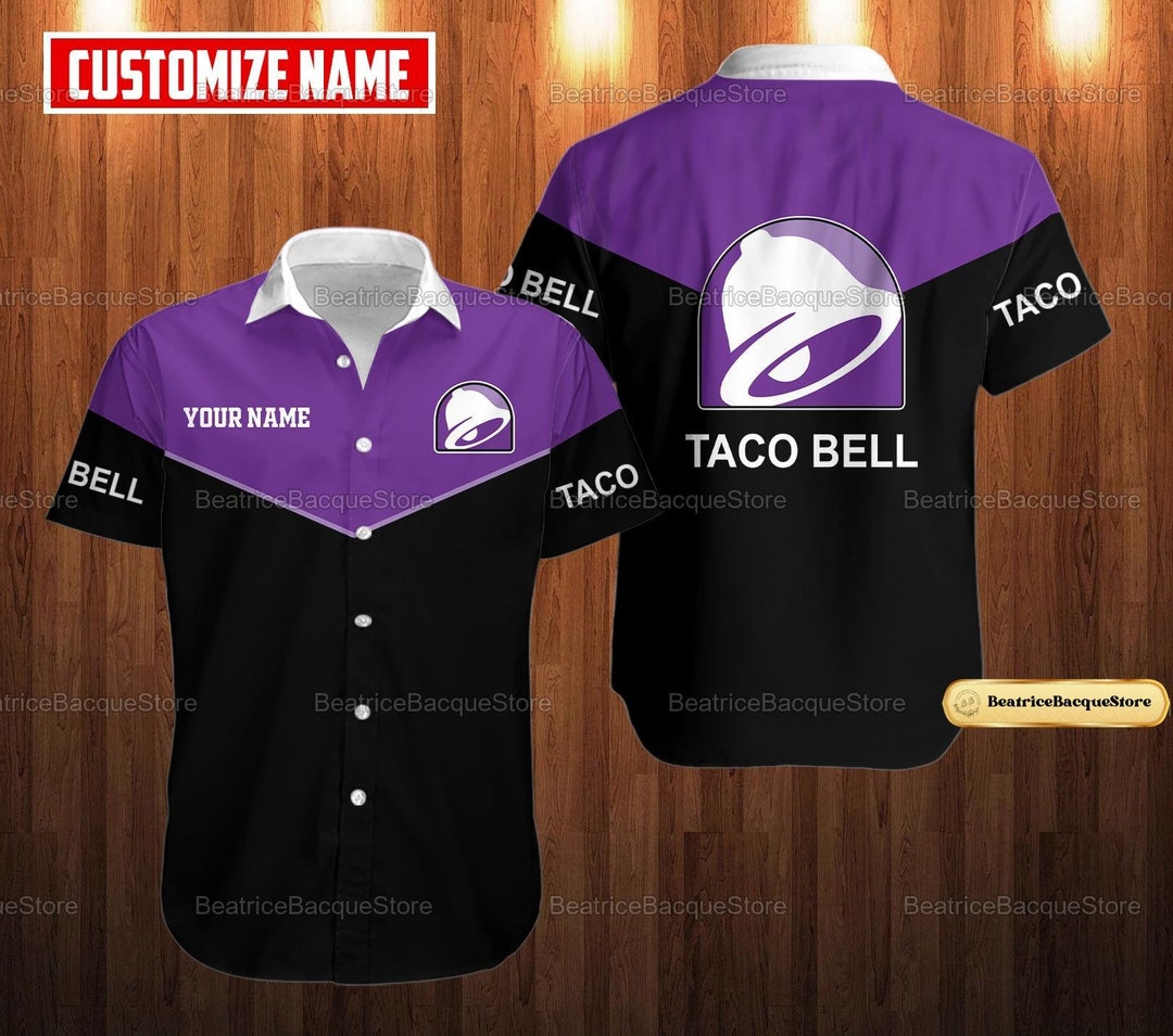 Christmas Taco Bell Button Shirt Personalized Taco Bell - Etsy