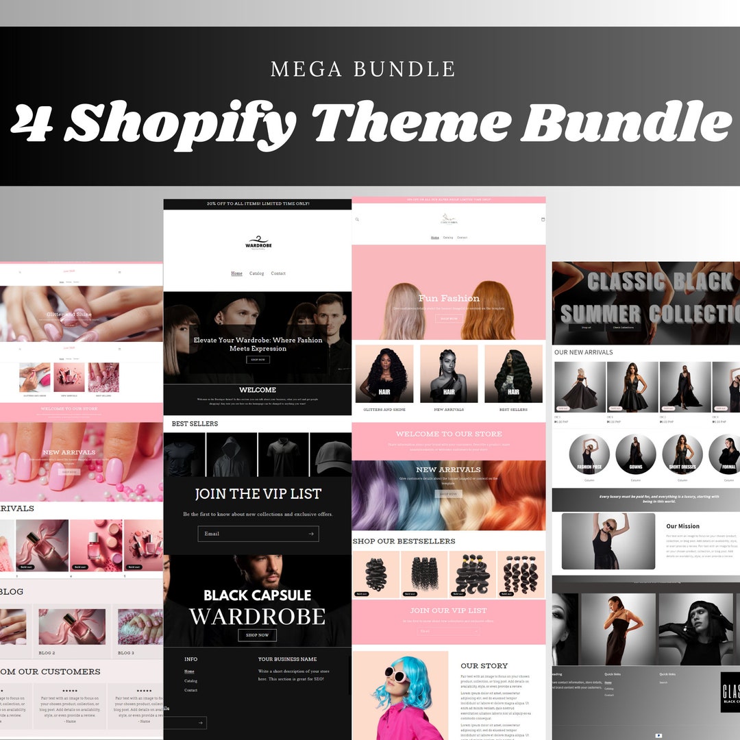Shopify Theme Mega Bundle, Shopify Website Template Setup, Website ...
