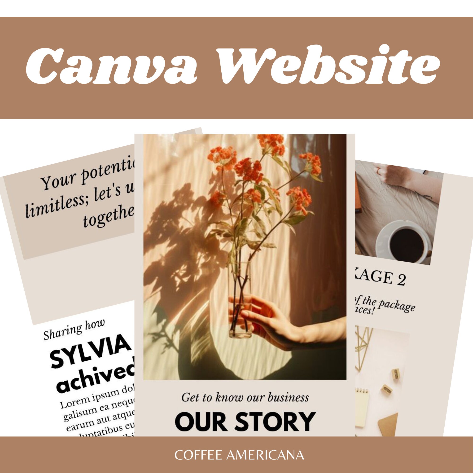 Canva Website Template, Website Template Canva, Canva Website, Coach ...