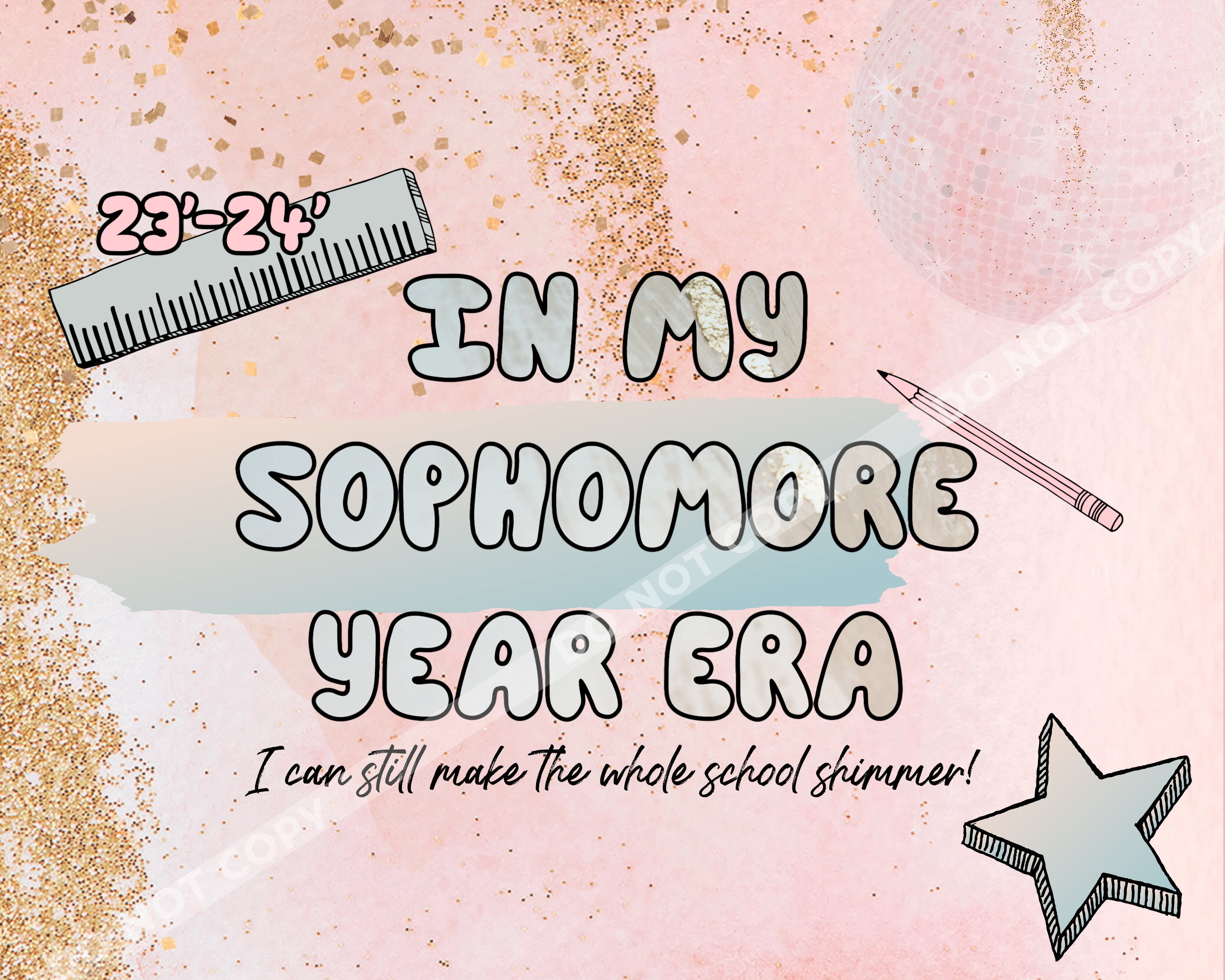 Taylor Swift Era's Tour First Day of School Print Sophomore Year Era ...