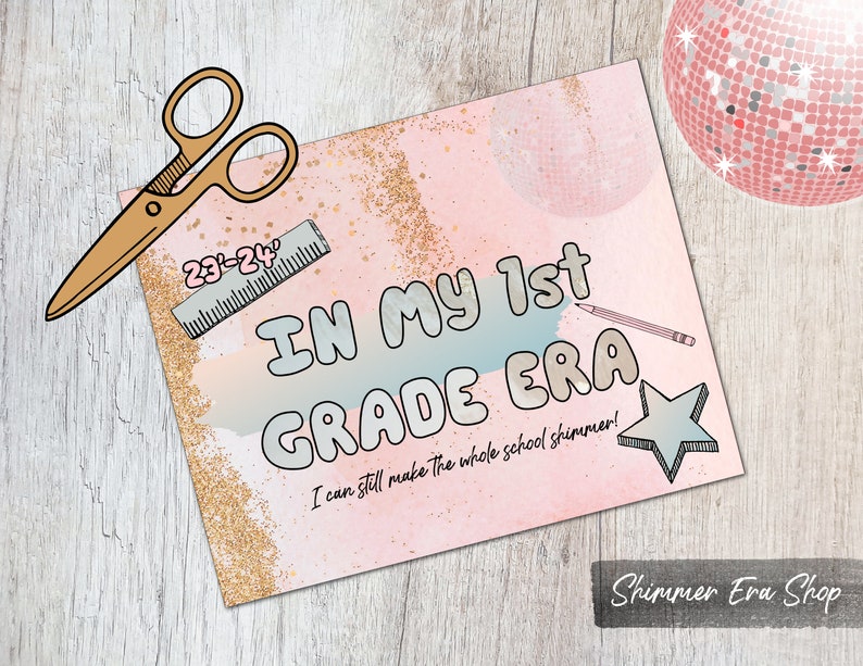 Taylor Swift Era's Tour First Day of School Print 1st Grade Era Sign - Etsy