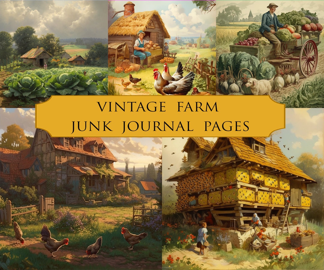 10 Vintage Farm Junk Journal Pages Printable Junk Journal for - Etsy 10 Vintage Farm Junk Journal Pages Printable Junk Journal for - Etsy