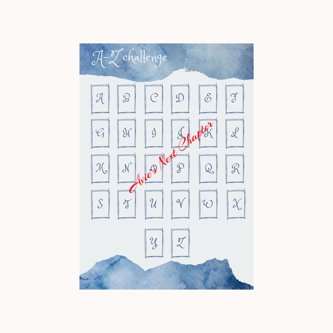 2023 A-Z Reading Challenge Printable Template - Etsy