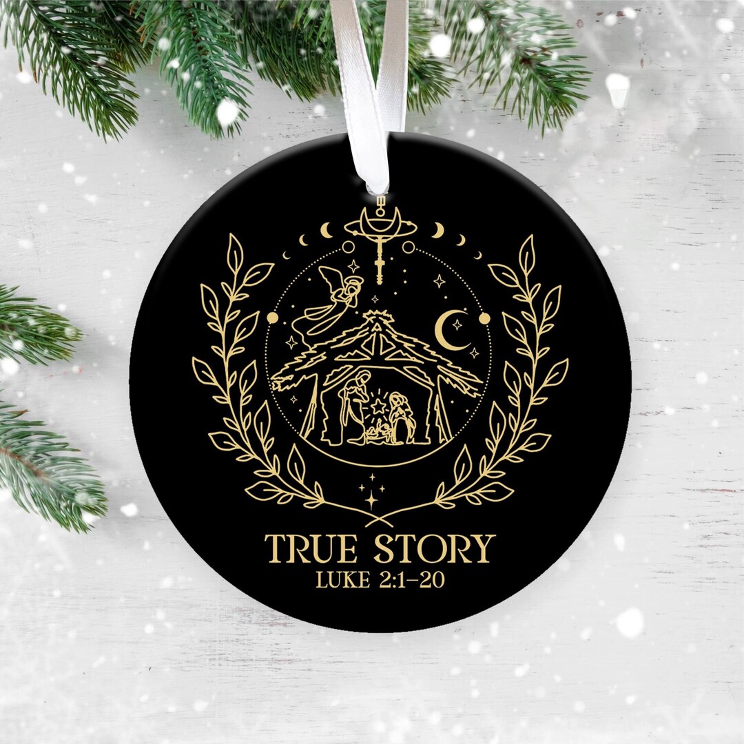 Christian Christmas Decoration True Story Luke 2:1-20 - Etsy