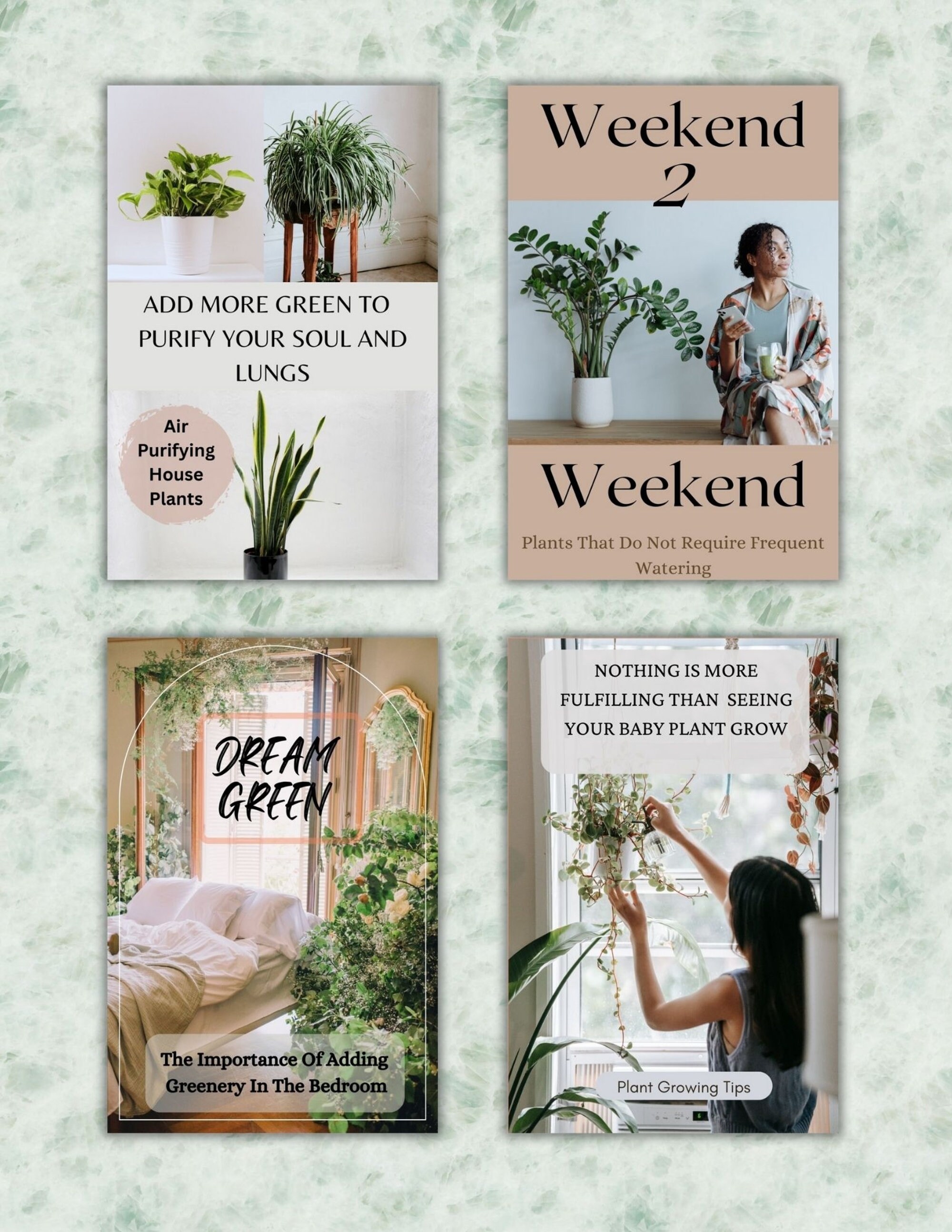 Canva Templates for Pinterest: Plants and Gardening - Etsy
