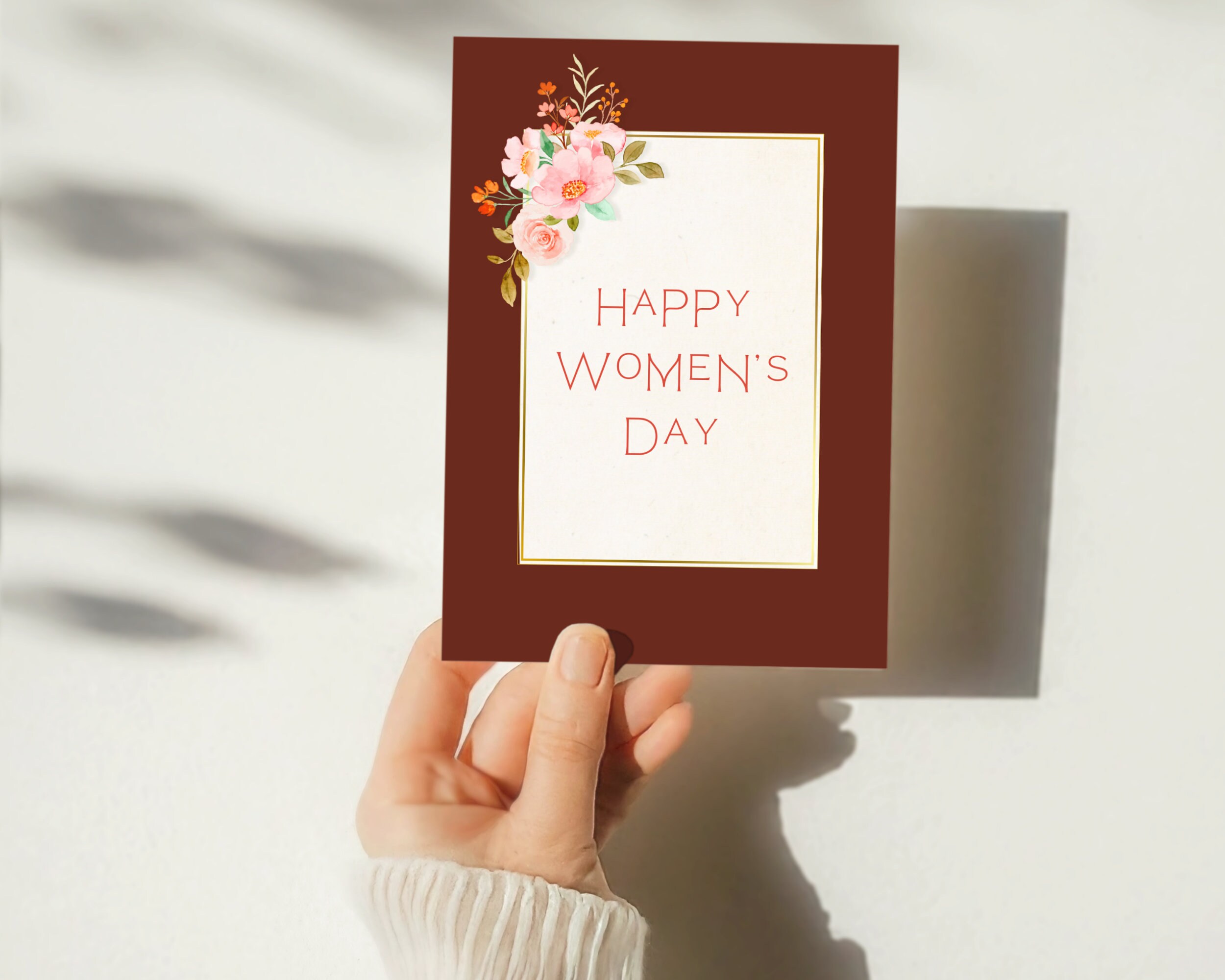 Bold and Beautiful Contemporary Women's Day Cards, Handmade Digital ...