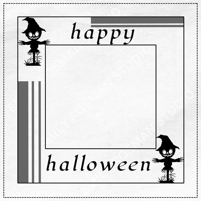 Halloween Frame Clipart,halloween Border Svg Png ,halloween Digital ...