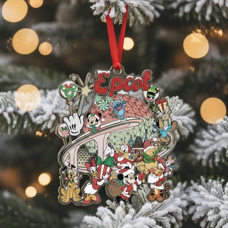 Epcot Around the World Ornament, Epcot Christmas Ornament, Epcot ...