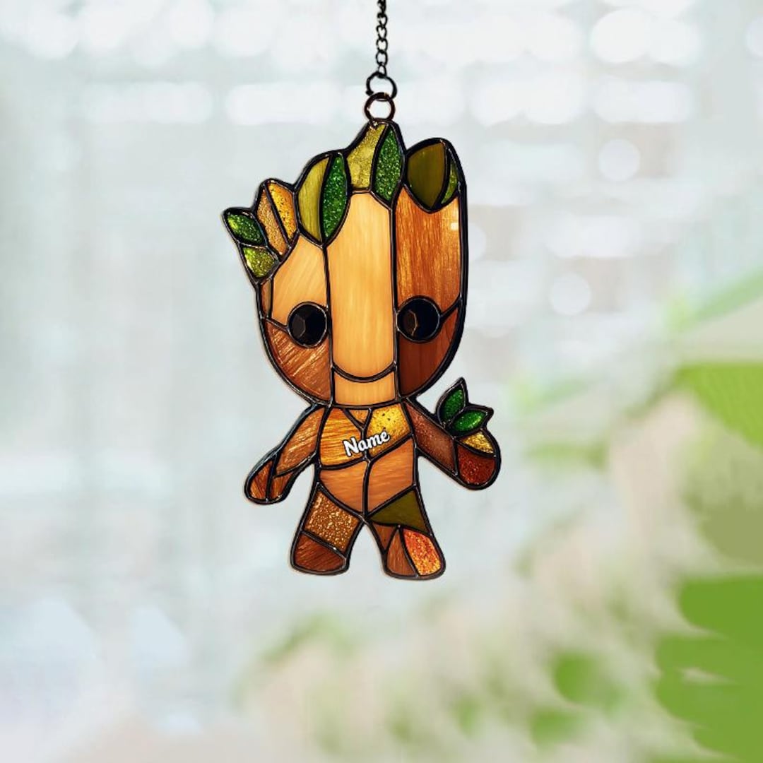 Personalized Baby Groot Suncatcher, I Am Groot Window Hanging, Marvel ...