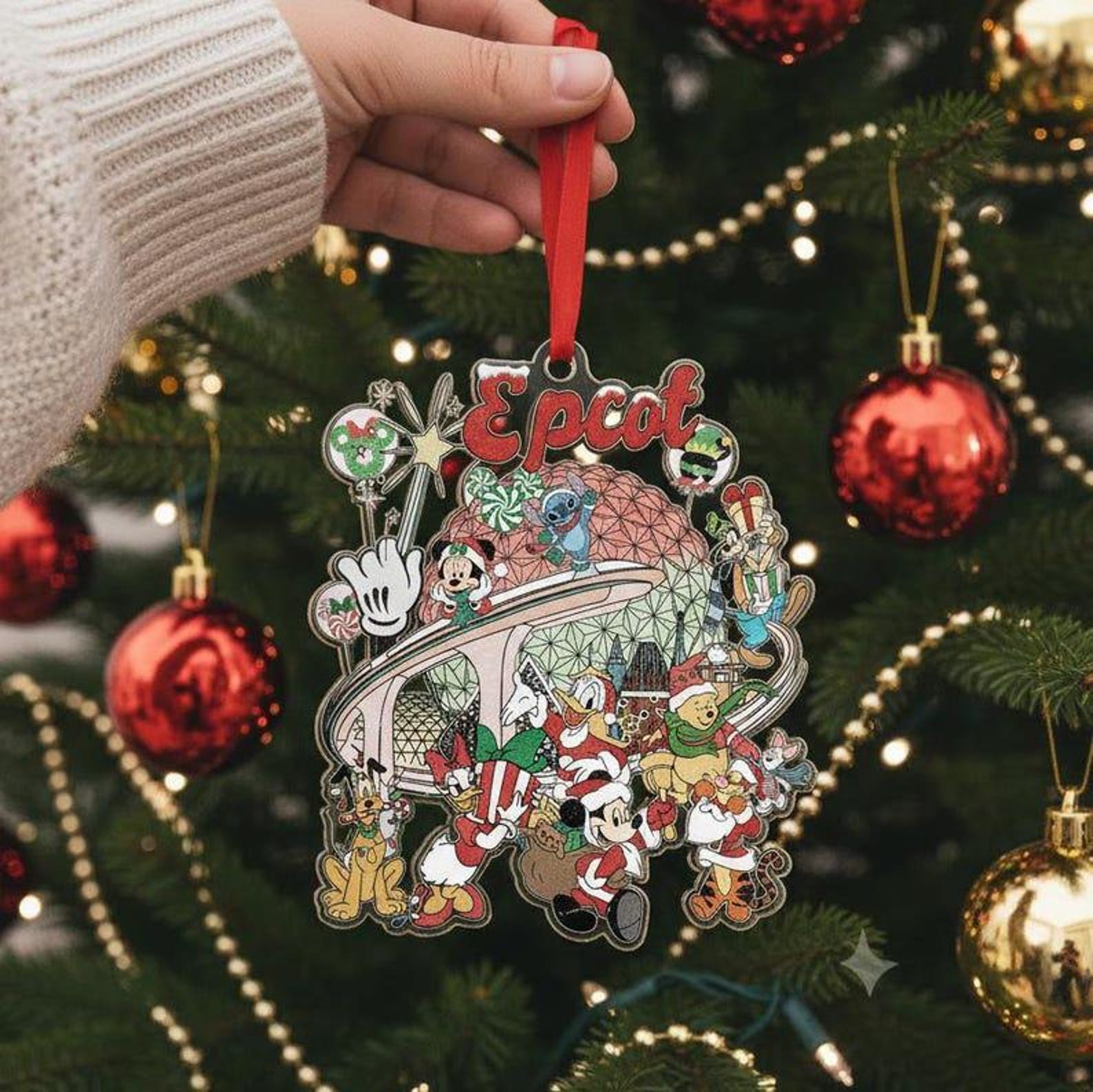 Epcot Around the World Ornament, Epcot Christmas Ornament, Epcot ...