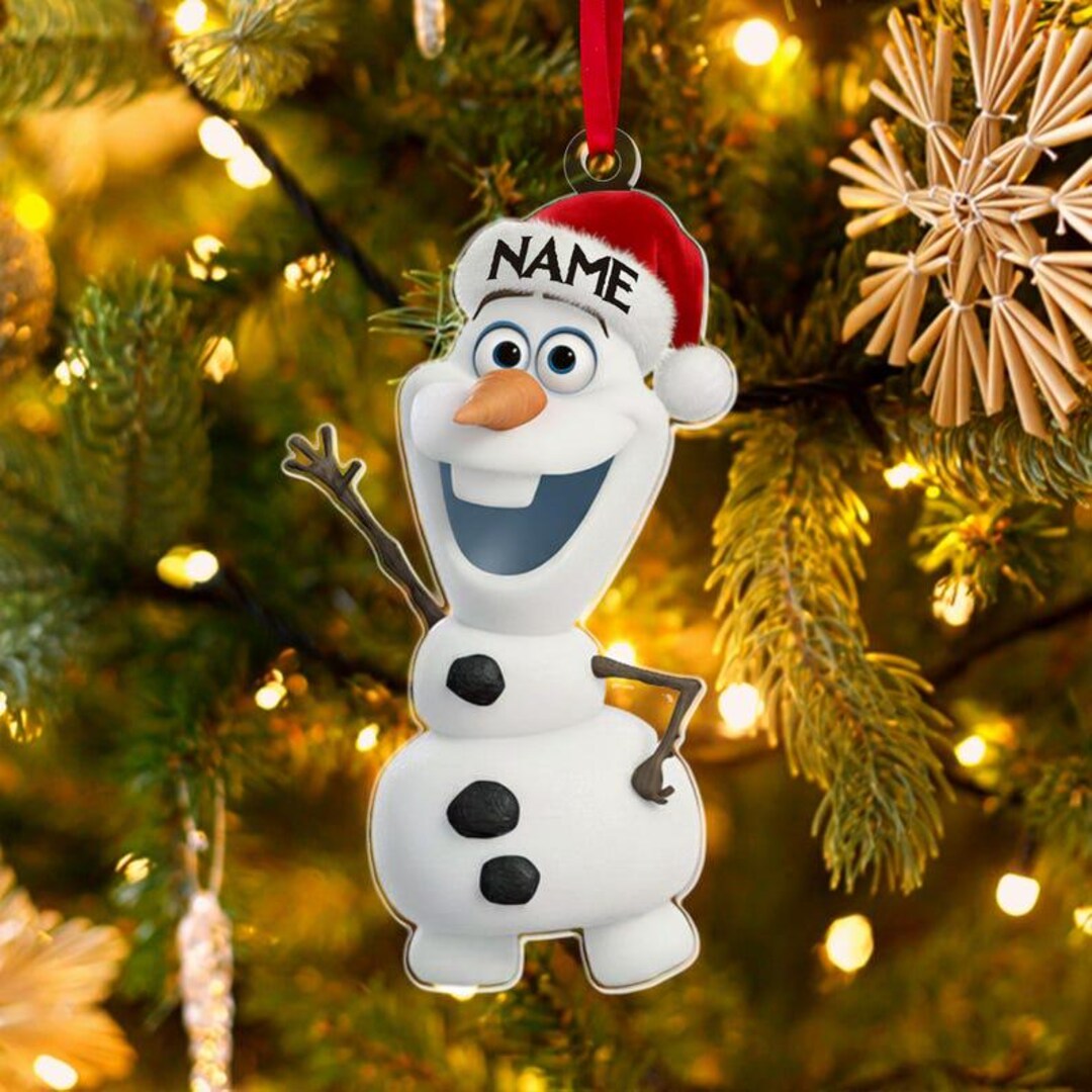 Personalized Disney Olaf Frozen Christmas Ornament, Custom Name Frozen ...