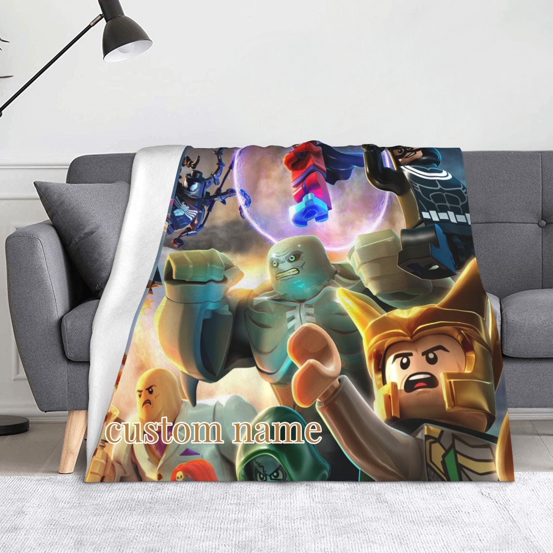 Personalized Name LEGO Blankets Custom Throw Blanket With Text - Etsy
