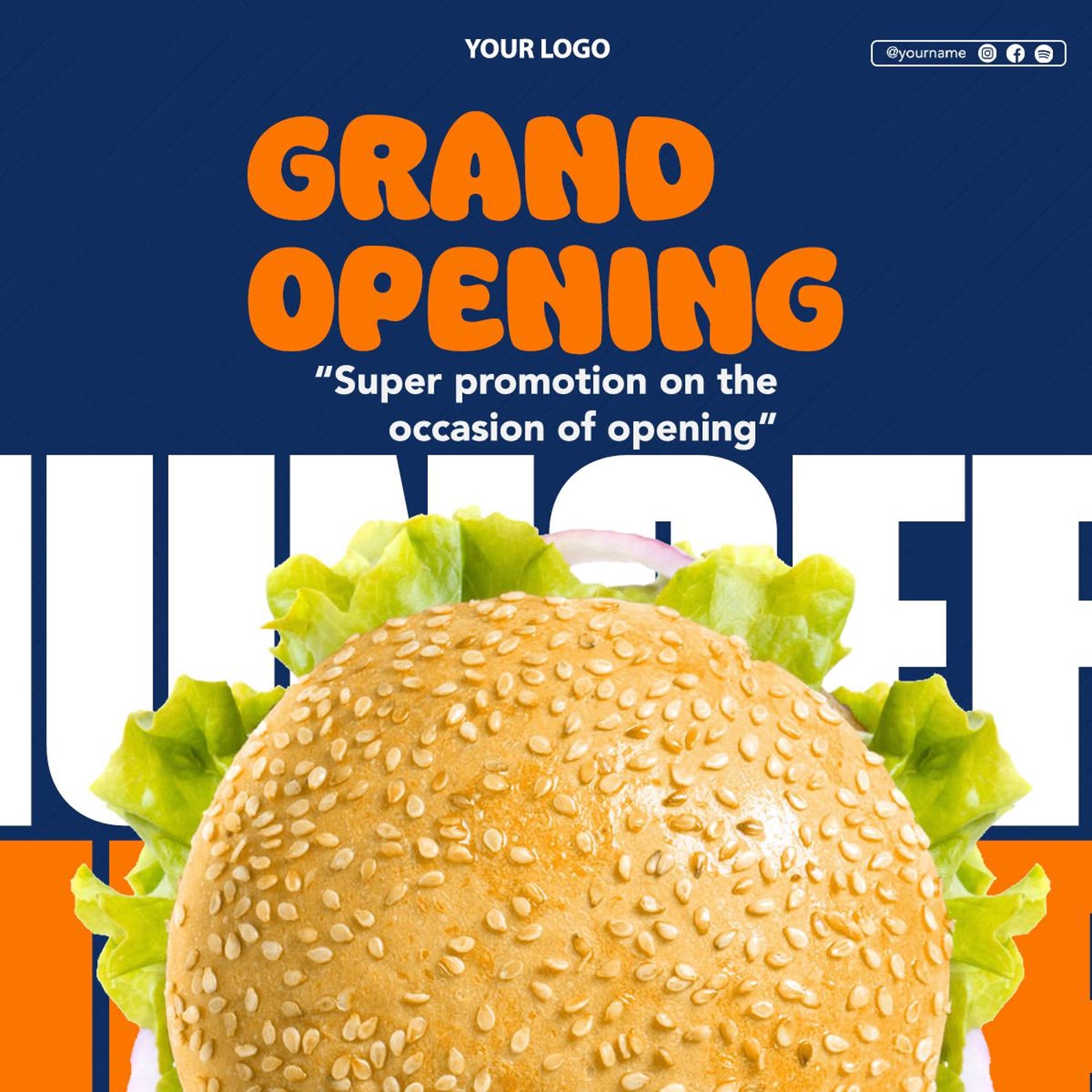 Burger Restaurant Instagram Post, Fast Food Story Template, Social ...