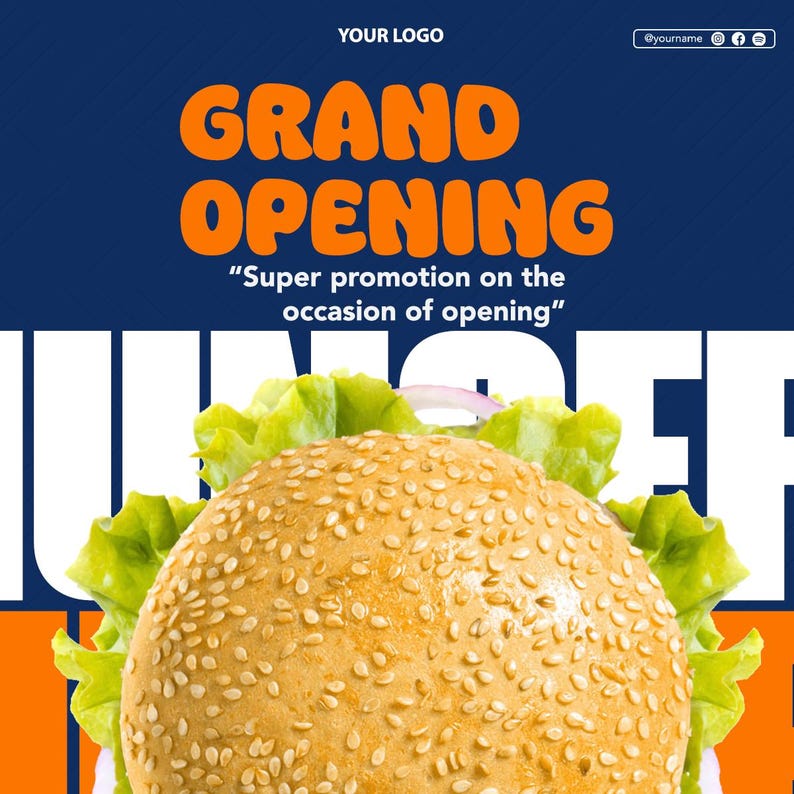 Burger Restaurant Instagram Post, Fast Food Story Template, Social ...