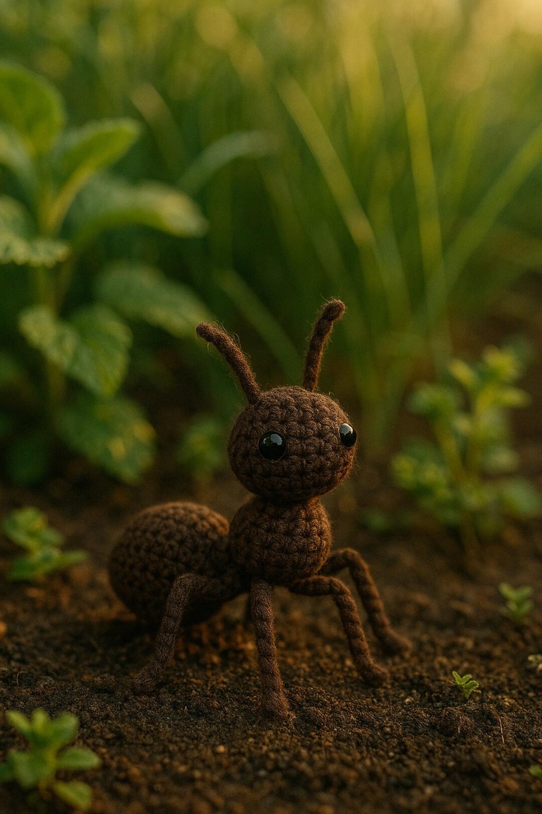 Handmade Crochet Ant Amigurumi,cute Brown Ant Plush Toy,soft Yarn ...