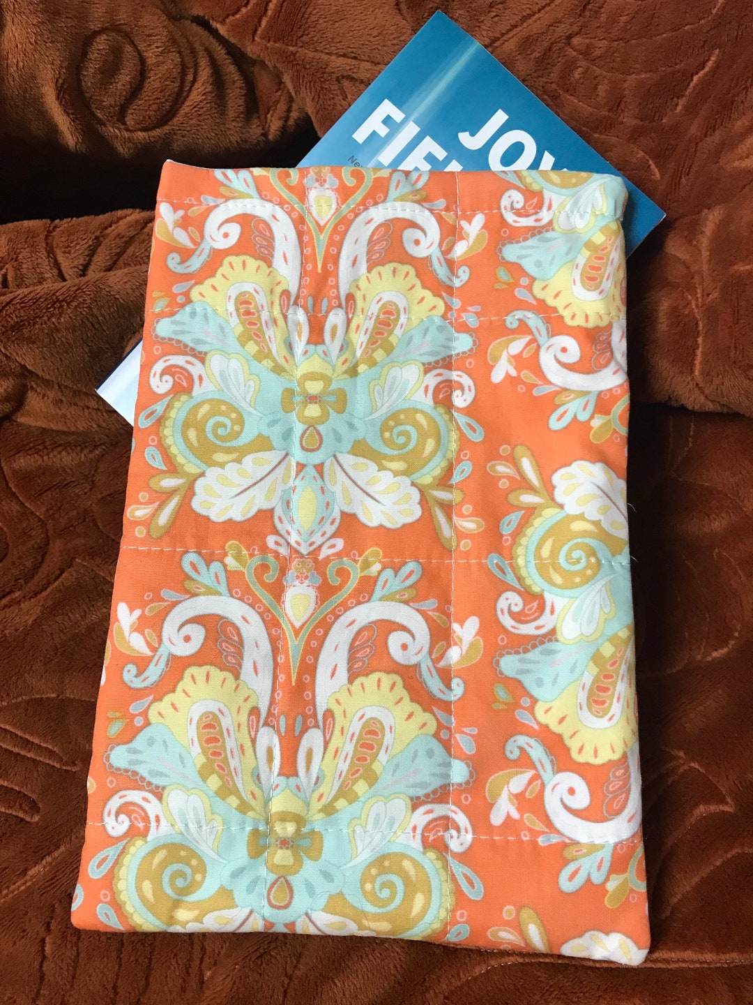 Floral Paisley Book Sleeve Padded Book Cover Kindle Accessory Book Bag ...