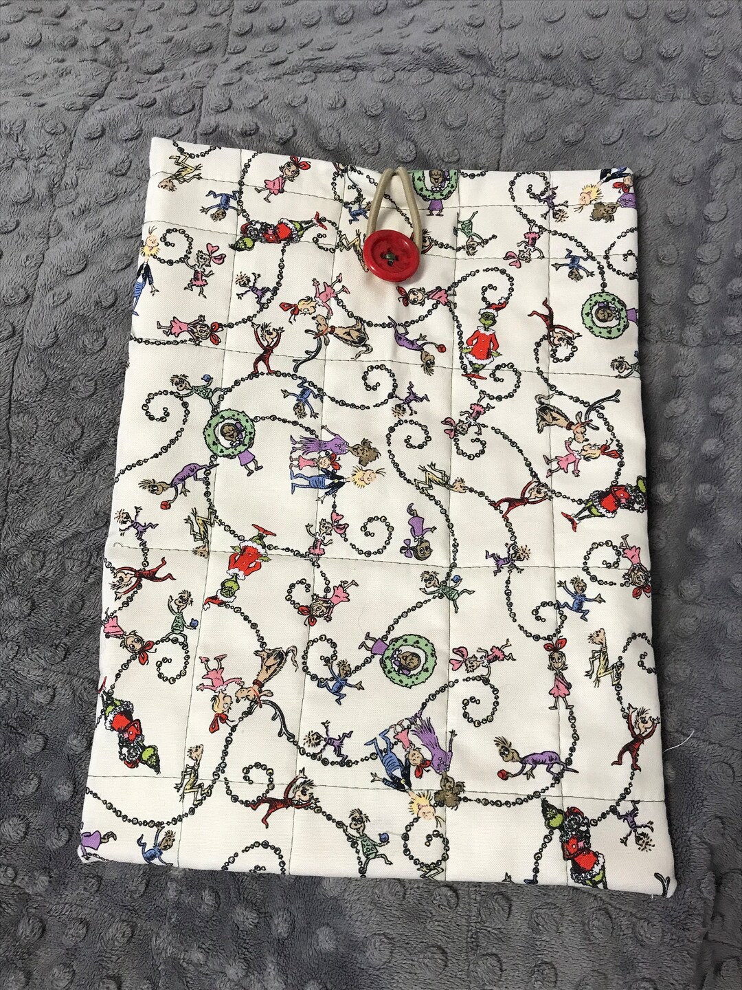 How the Grinch Stole Christmas Pattern Book Sleeve Padded Book Cover ...