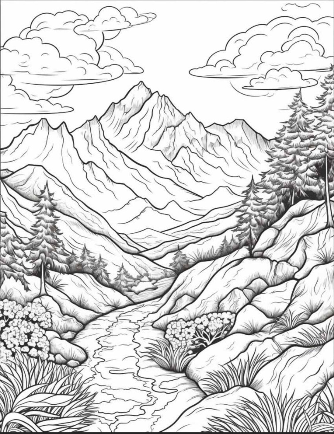 Neat Nature Coloring Pages Perfect for Active Meditation - Etsy