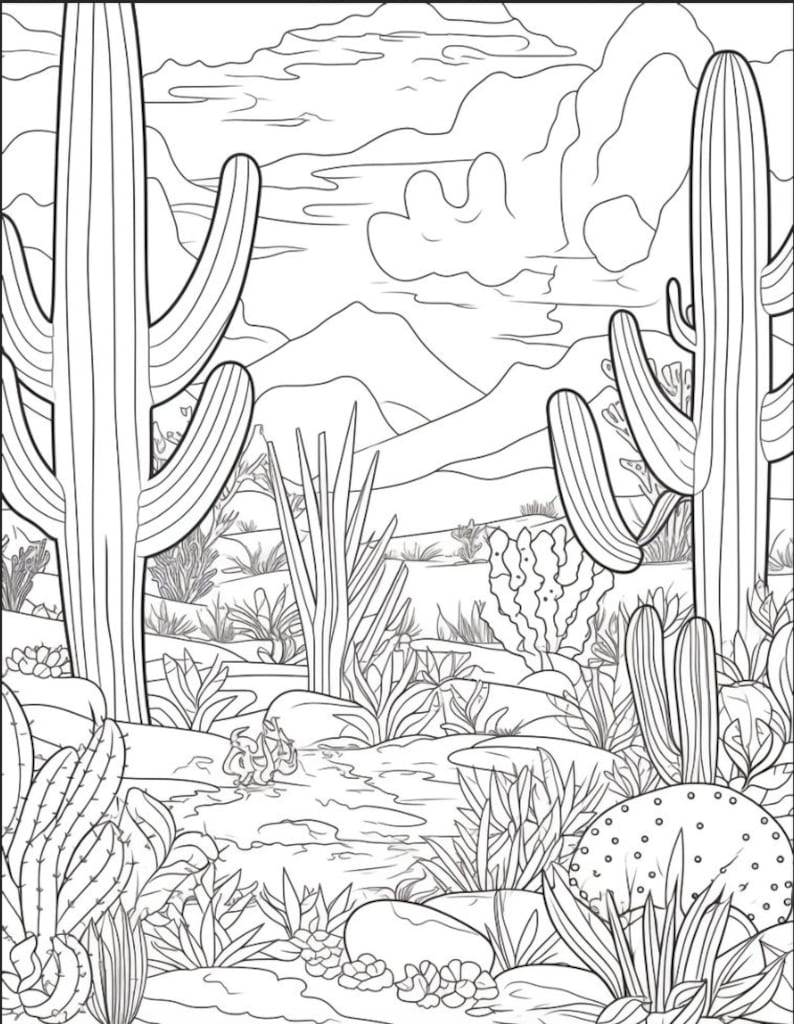 Neat Nature Coloring Pages Perfect for Active Meditation - Etsy