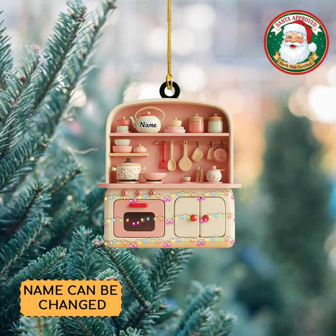 Personalized Kitchen Set Christmas Ornament, Kitchen Ornament, Home ...