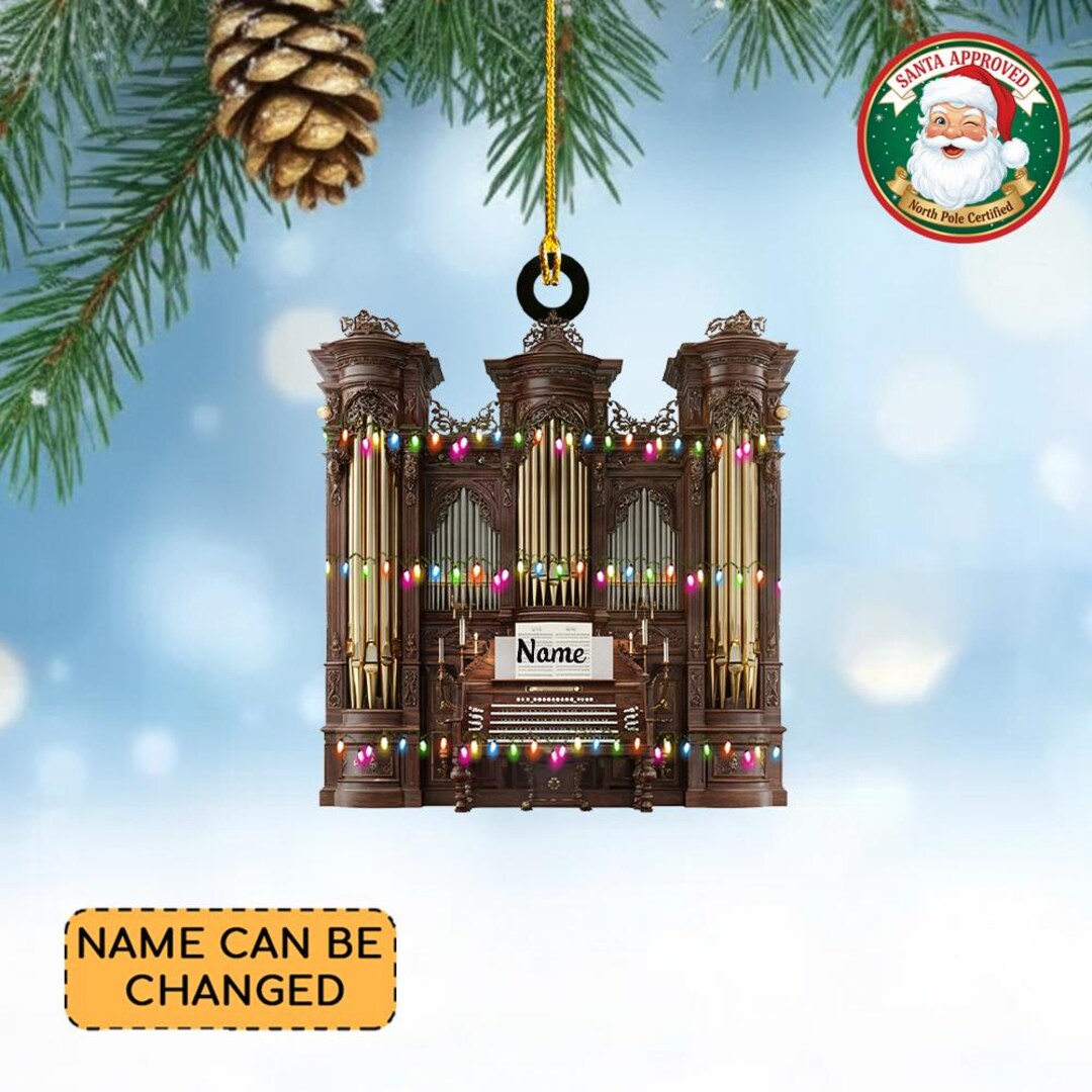 Personalized Cathedral Pipe Organ Ornament, Pipe Organ Ornament, Pipe ...
