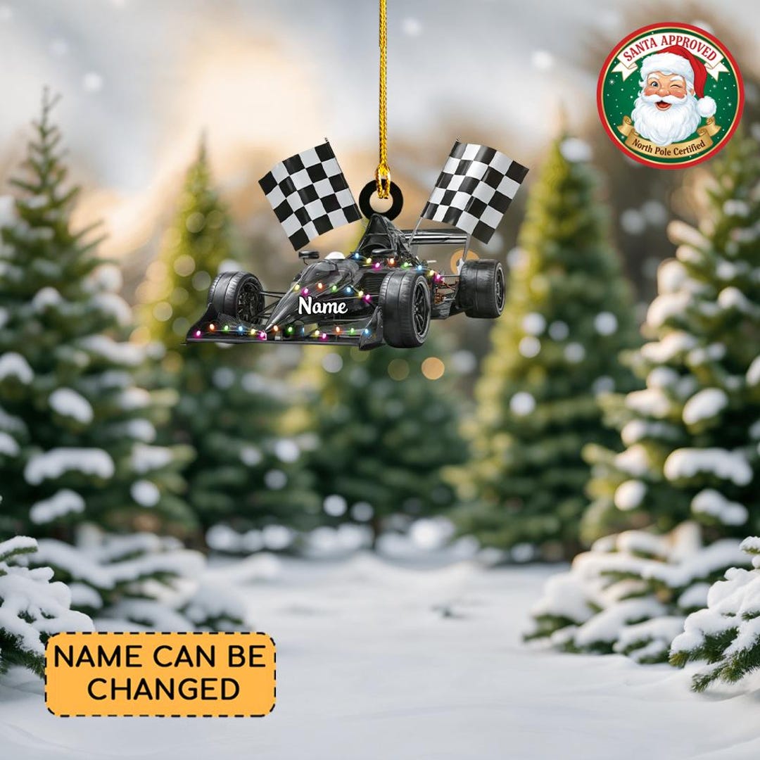 Personalized Sprint Car Racing Christmas Ornament, Race Car Driver ...