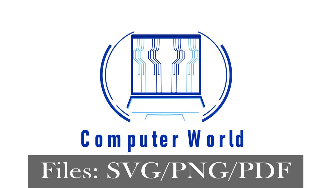 Computer World Logo Design Editable Print-ready and - Etsy