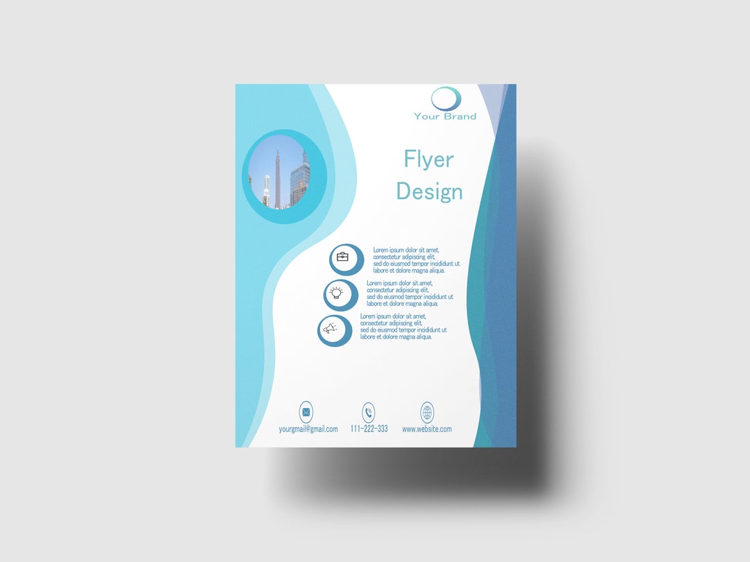 Custom Flyer Template (8.5 X11) Print-ready and Transparency. - Etsy
