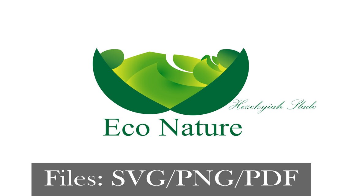 Eco Nature Logo Design Editable, Print-ready, and Transparency. - Etsy