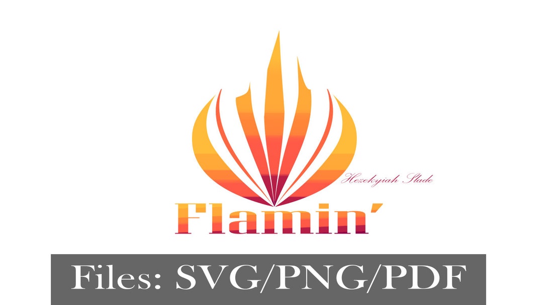 Flamin' Logo Design Editable, Print-ready, and Transparency. - Etsy