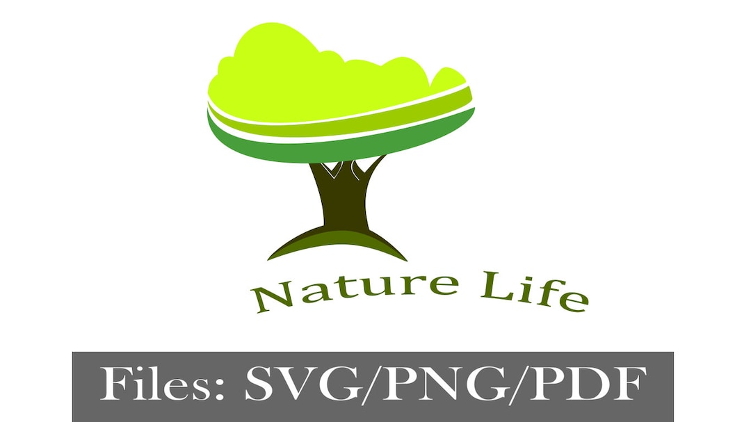 Nature Life Logo Design Editable, Print-ready, and Transparency. - Etsy
