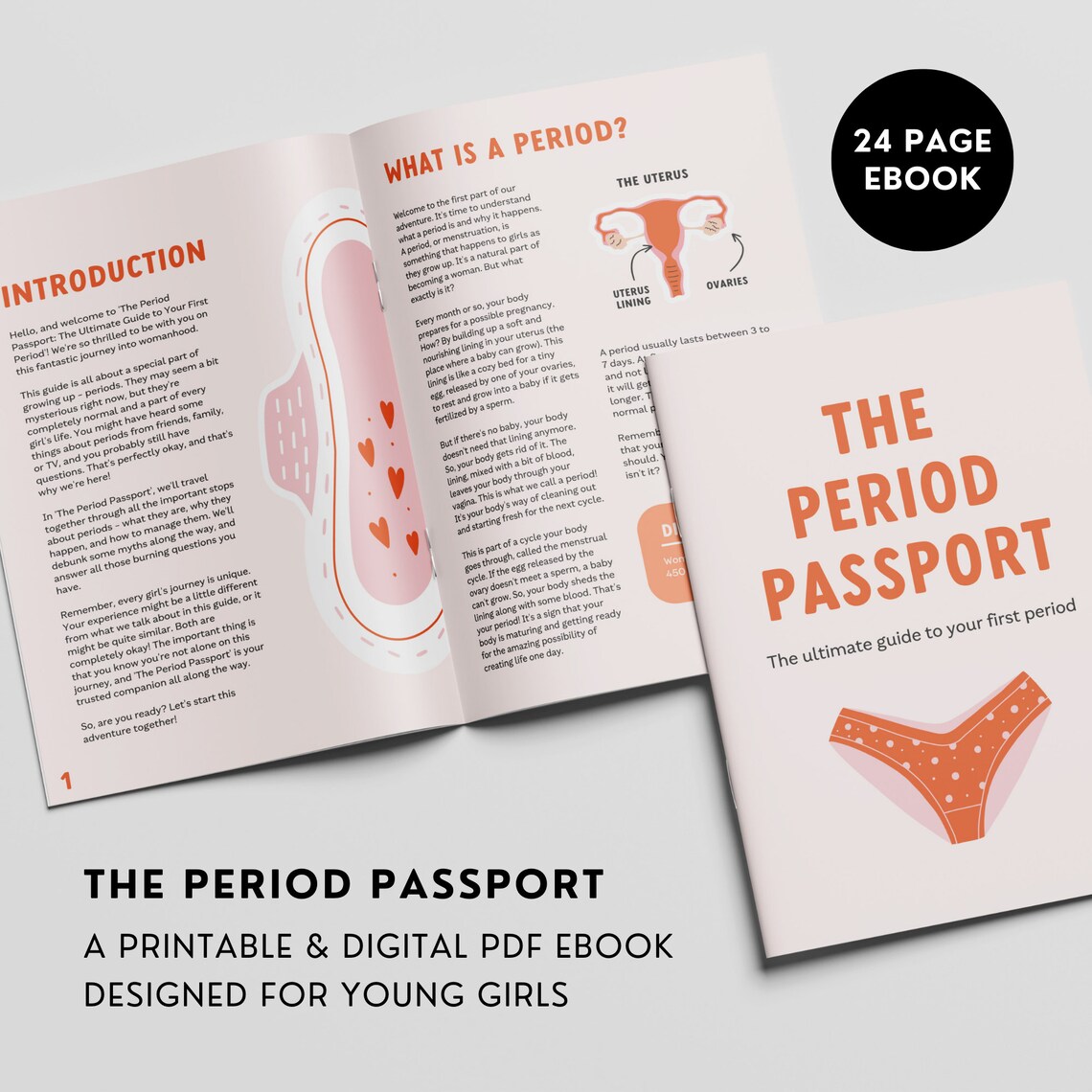 First Period Kit, Menstruation Starter Pack, Printable Period Tracker ...