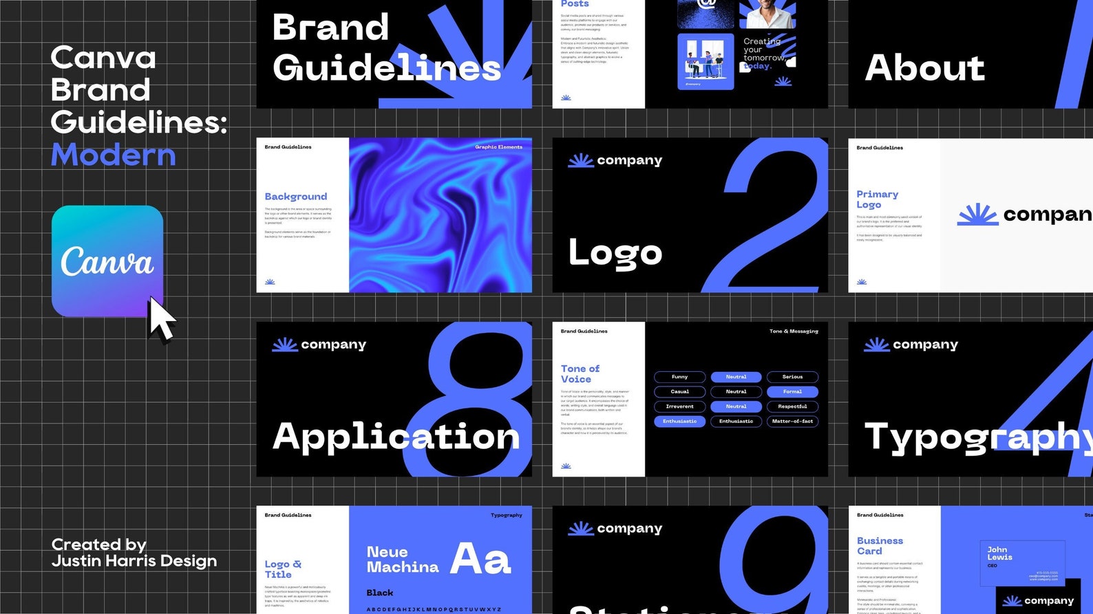 Canva Brand Guidelines Template: "modern" - Etsy
