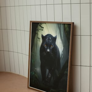 Black Panthera Wall Art Panther Canvas Panther Wall Art Panther Print ...