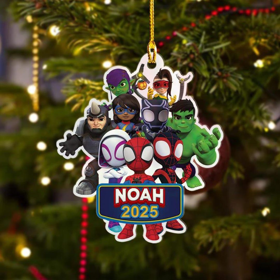 Personalized Spider and Amazing Friends Christmas Ornament, Spider-man ...