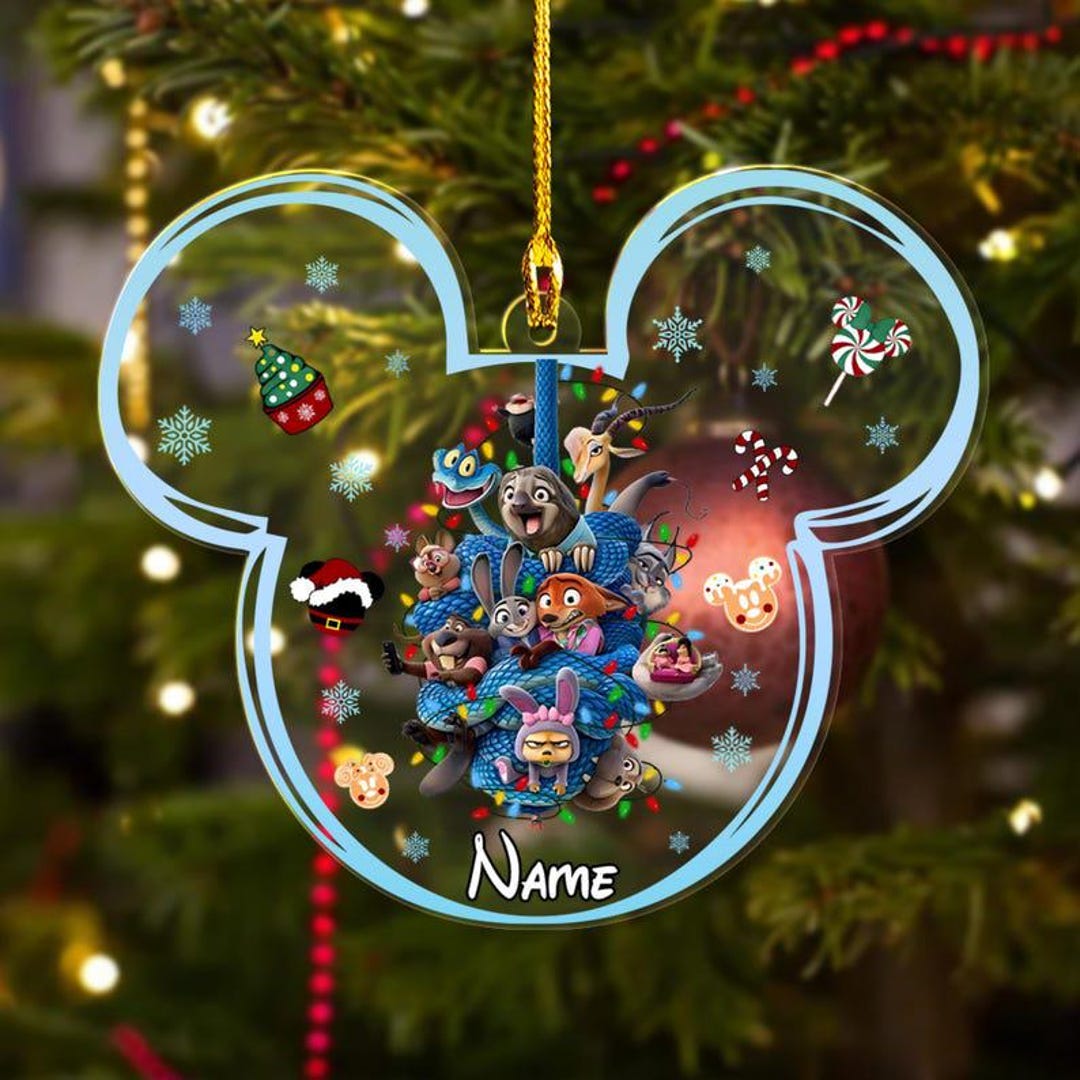 Personalize Disney Zootopia Christmas Ornament, Zootopia Acrylic ...